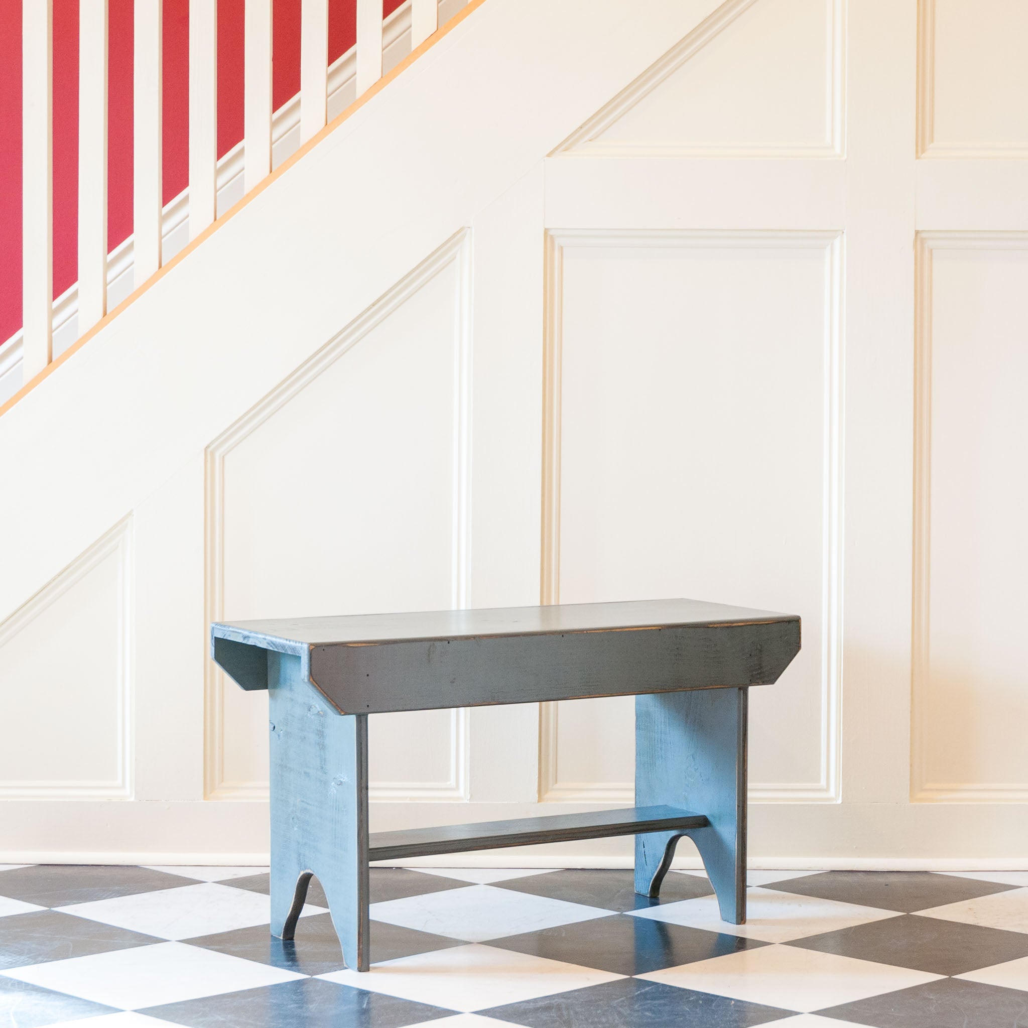 Bucket Bench in Vintage Blue/Black | The Emporium, Ottawa