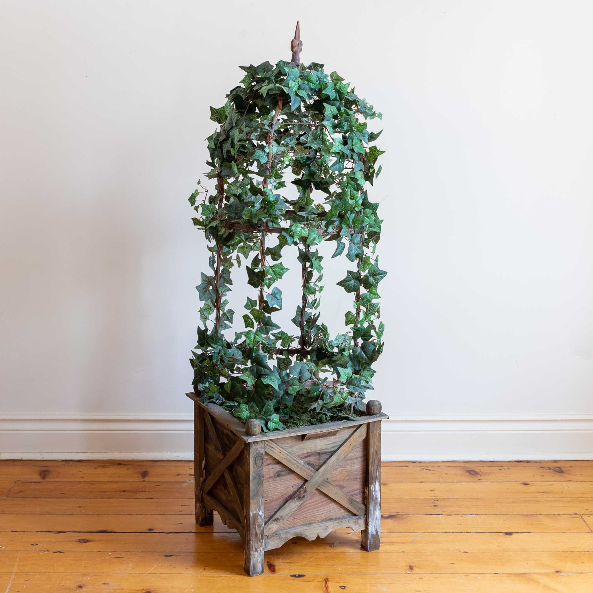 Caged Vine Topiary in X-Frame Base – The Emporium